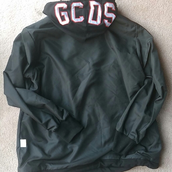 GCDS | Jackets & Coats | Gcds Logo Black Street Hoodie Made In Italy ...